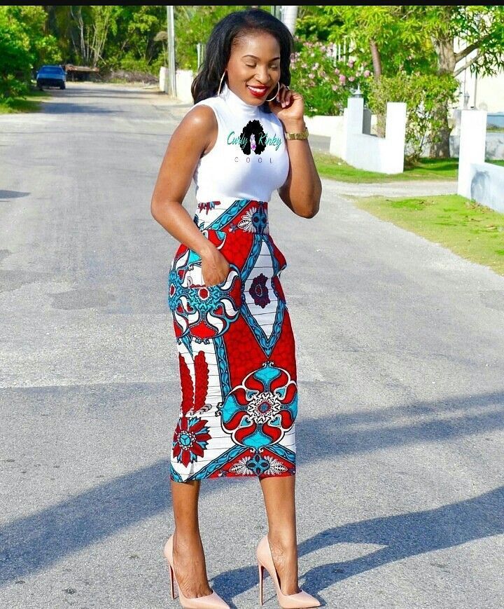 10 Modèles de Jupes Droites en pagnes